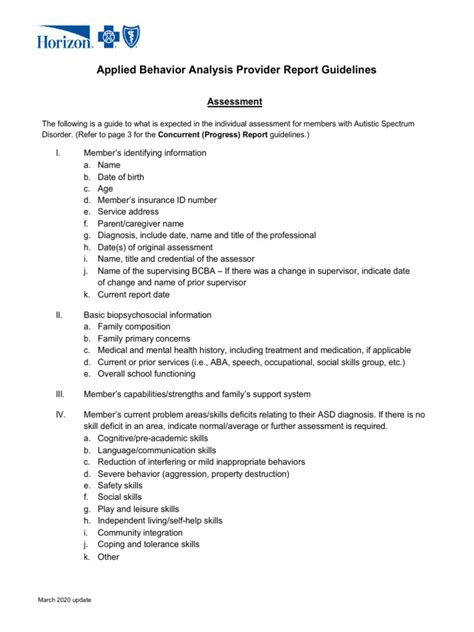 Aba Report Guidelines 2 Pdf Autism Spectrum Psychotherapy