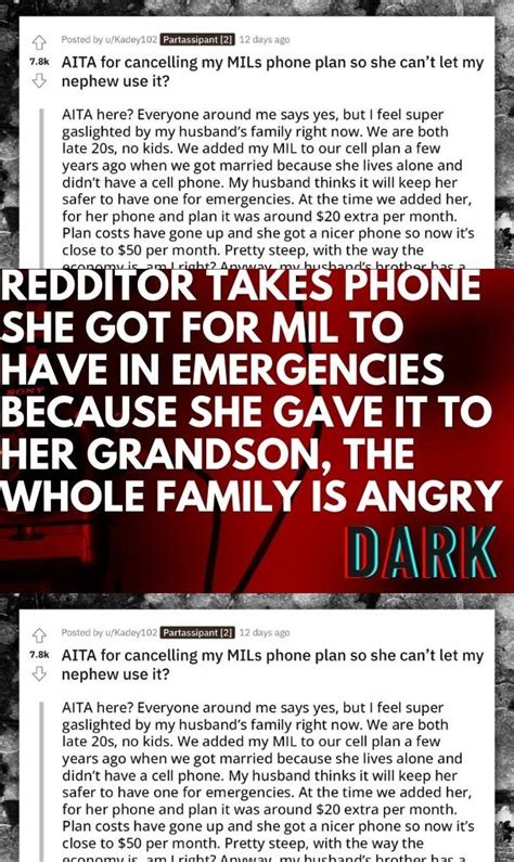 Redditor Takes Phone She Got For Mil To Have In Emergencies Because She