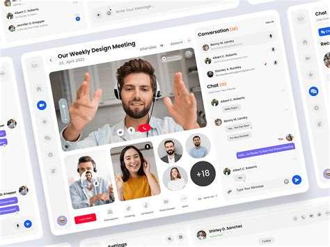 Video Call Conference Ui Concept On Behance