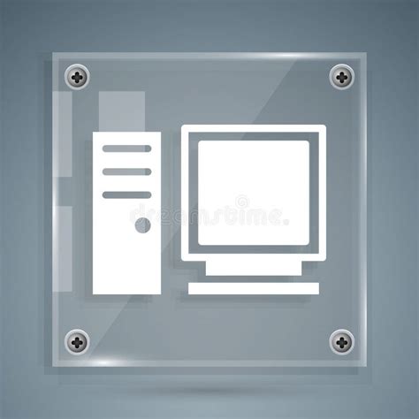White Computer Monitor With 18 Plus Content Icon Isolated On White Background Age Restriction