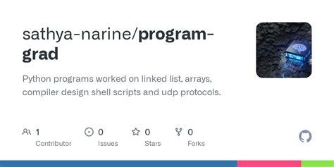 GitHub Sathya Narine Program Grad Python Programs Worked On Linked