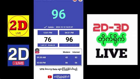 2d 12 12 2024 ကြာသပတေးနေ့ညနေပိုင်း4 30pm 2dresultလိုက်ရှိိုးတိုက်ရိုက် 2d 2dlive Youtube