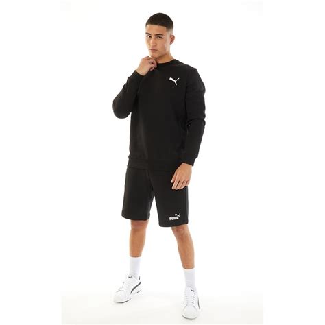 Buy Puma Mens Essentials Fleece Sweat Black