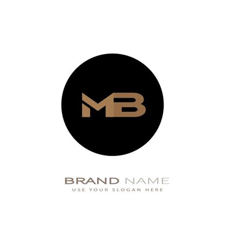 Mb344 Letter Mb Logo Design Premium Vector