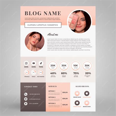 Free Vector Gradient Press Kit Template