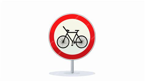 No Bicycle Road Sign Vector Illustration For Safety Awareness Campaigns