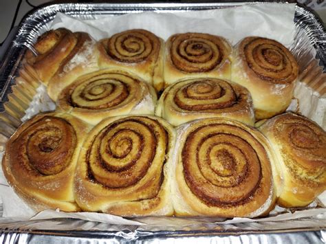 [homemade] Cinnamon Rolls First Time Making Them From Scratch R Breadit