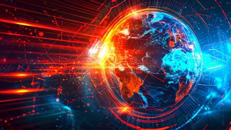 Dynamic Digital Data Stream Visualization Blue Tech Abstract Background Cyber Tunnel Concept