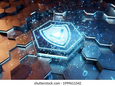 Microchip Cryptography Data Protection Concept Protection Stock Illustration