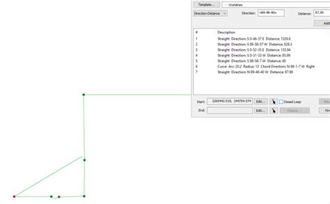 Arcgis Desktop Entering Curve 6 Call Out In Traverse Table Using Arcmap Geographic