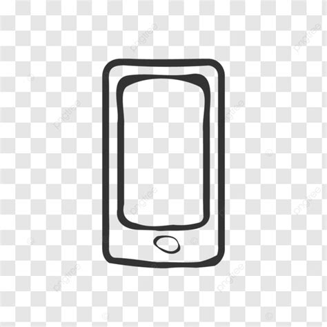 휴대 전화 선형 검은 그림 만화 벡터 검은색 핸드폰 휴대폰 Png 일러스트 및 벡터 에 대한 무료 다운로드 Pngtree