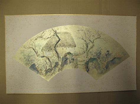 A1063 真作 高橋敬美 葛家風景 紙本 肉筆 扇面 日本画 戦前 山水、風月 ｜売買されたオークション情報、yahooの商品情報をアーカイブ公開 オークファン（）