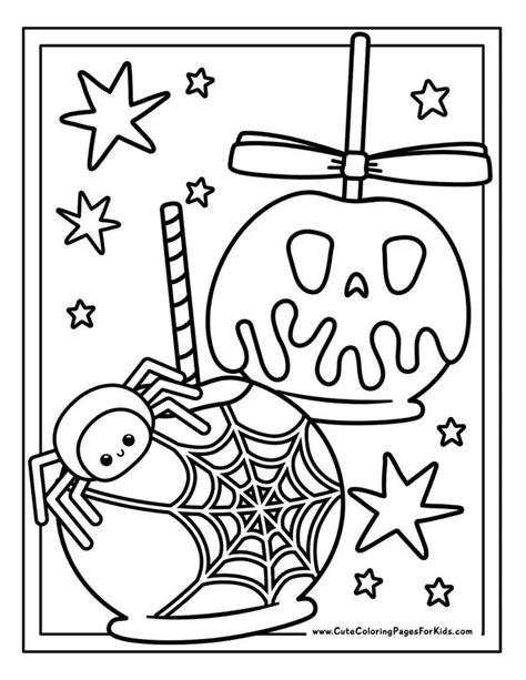 Candy Apple Coloring Page