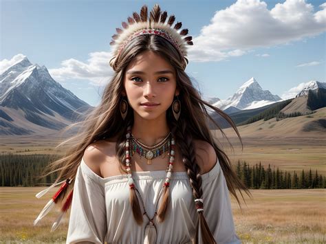 Download Ai Generated Girl Native American Royalty Free Stock