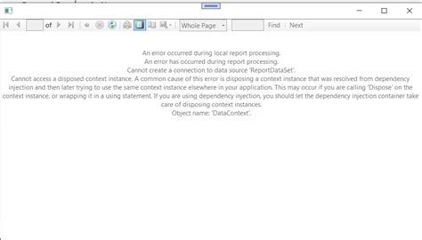 i get this error with ssrs reports using sqlite entity frame work and