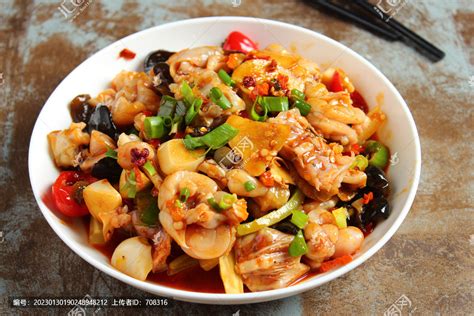 泡椒牛蛙中国菜系食品餐饮摄影素材汇图网