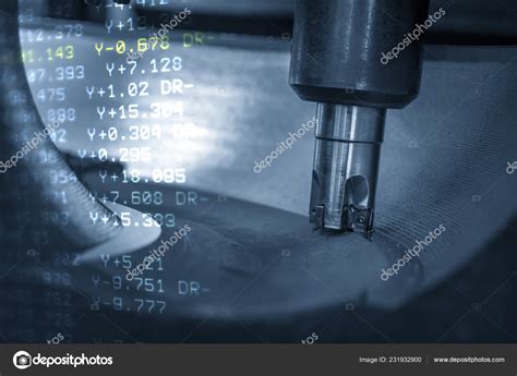 Abstract Scene Cnc Milling Machine Cutting Cast Iron Part Indexable