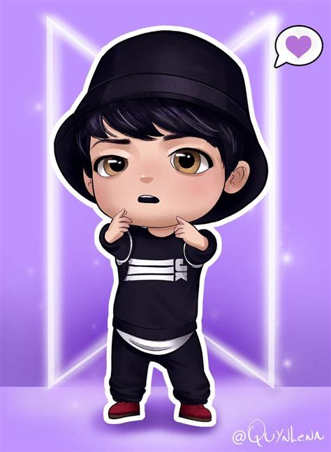 Jk Tiny Tan Bts Mic Drop Art By Quynlena Sticker By Quynlena