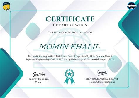 Attended Data Speak Workshop On Data Science Momin Khalil Posted On The Topic Linkedin