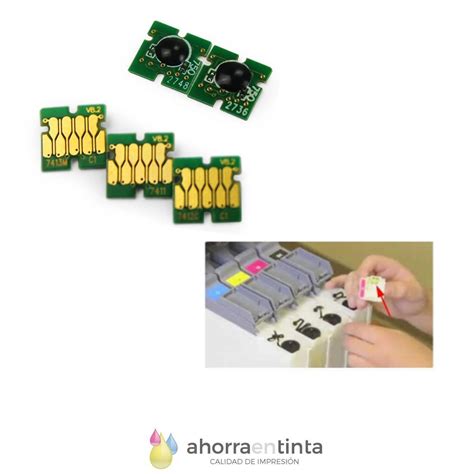 Chip Epson Surecolor Sc F F Un Solo Uso Para Cartucho De Plotter