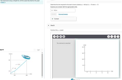 Solved The Boat Travels Along A Straight Line With The Speed Chegg