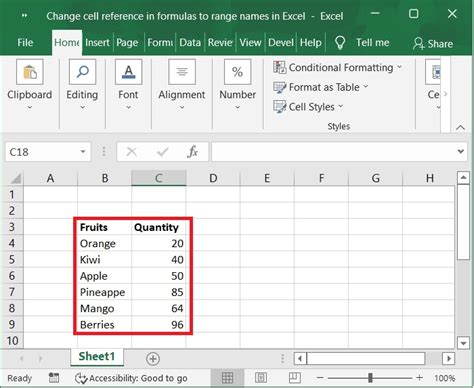 在excel公式中将单元格引用更改为数据区域名称极客教程 在excel公式中将单元格引用更改为数据区域名称极客教程