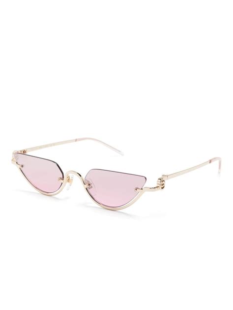 Gucci Eyewear Gg1603s Cat Eye Frame Sunglasses Pink Farfetch Uk