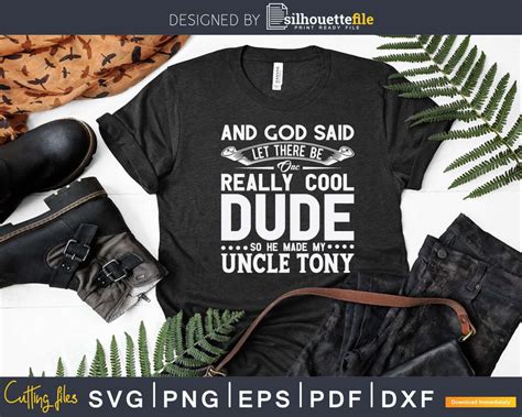 Really Cool Dude Funny Niece Nephew Svg Dxf Png Cricut Files