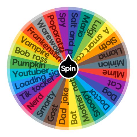 Halloween Costumes Spin The Wheel Random Picker