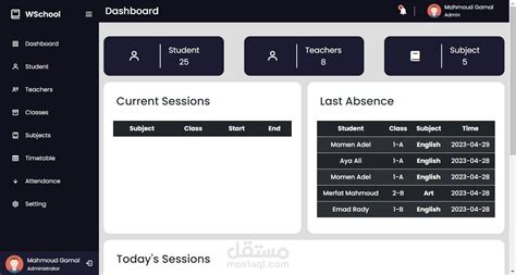 School Management System Pern Stack مستقل