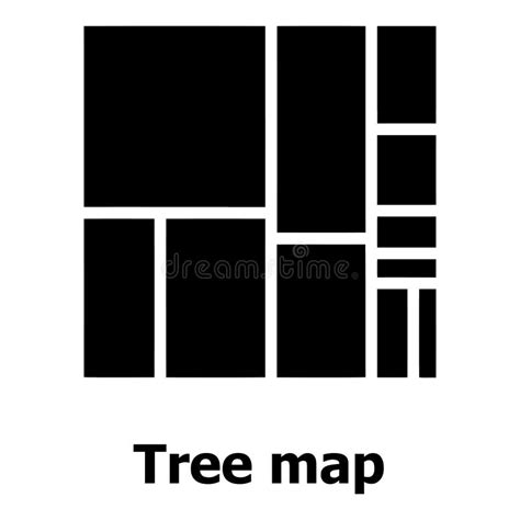 Tree Map Icon Simple Style Stock Vector Illustration Of