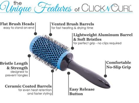 click n curl full set click n curl blowout brush set with