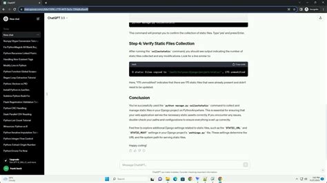 Pythonanywhere Python Manage Py Collectstatic 0 Static Files Copied To 175 Unmodified Youtube