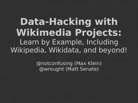pdf häskell und grepl data hacking wikimedia projects exampled with