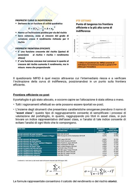 Appunti Di Lezione Economia Del Mercato Mobiliare