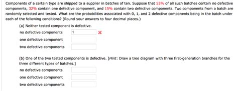 Solved Components Of A Certain Type Are Shipped To A