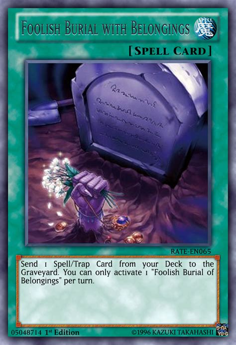 Foolish Burial With Belongings Yugioh OCG By Yeidenex On DeviantArt