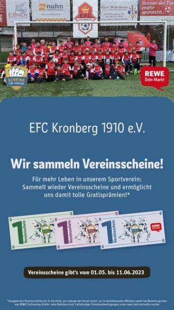 REWE Scheine für Vereine E F C Kronberg 1910 e V