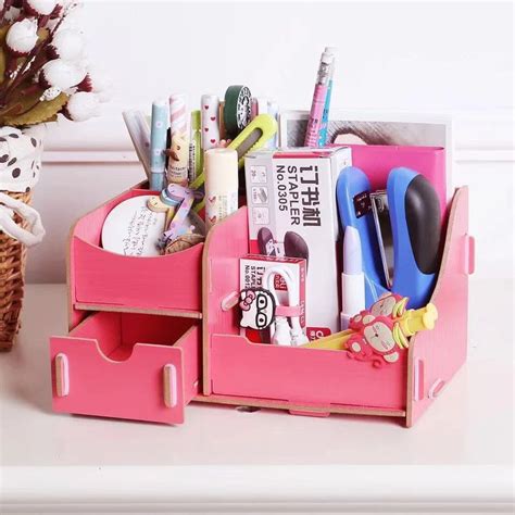 กล่องลิ้นชักไม้ Diy ใส่เครื่องสำอาง ชั้นวางอเนกประสงค์ กล่องวางเครื่อง