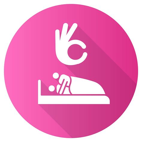 Sexual Consent Pink Flat Design Long Shadow Glyph Icon Intimate Relationship With Partner