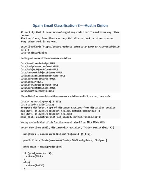 spam email classification 3 pdf email spam areas of computer science
