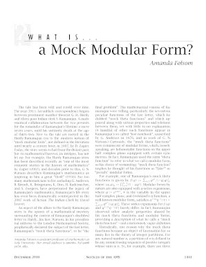 Fillable Online What Is A Mock Modular Form Fax Email Print PdfFiller