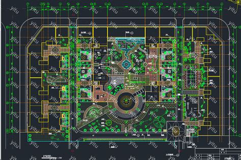园林景观cad施工图，园林景观cad建筑图纸下载 素材下载 易图网cad设计图纸库
