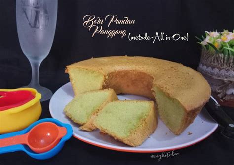 Resep Bolu Pandan Panggang Metode All In One Oleh Vay Kitchen Cookpad