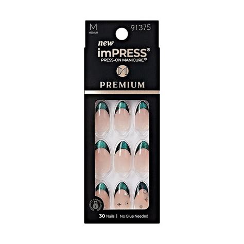 Kiss Impress No Glue Mani Press On Nails Premium Legacy Gray