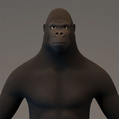 3d Model Human Gorilla Vr Ar Low Poly Cgtrader