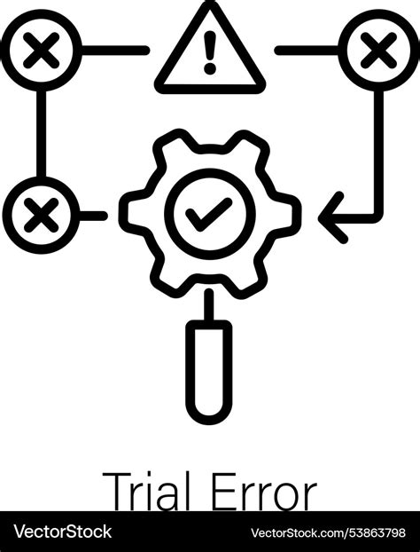 Trial Error Royalty Free Vector Image Vectorstock