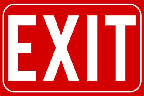 Postergully Exit Sign Wall Art Poster X Inch Amazon In