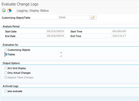 Table Logging Saptechnicalguru
