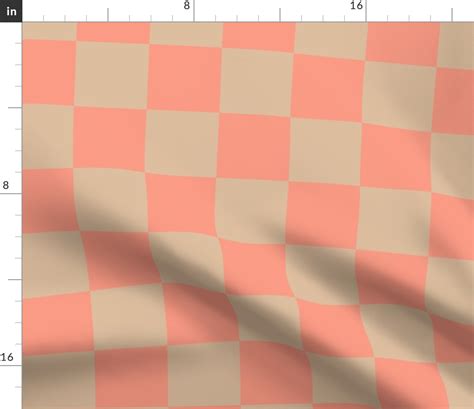 Retro Checker Checkerboard In Pantone Fabric Spoonflower